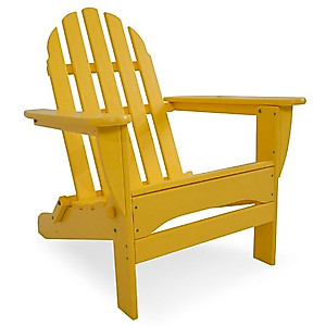 POLYWOOD AD5030LE Classic Folding Adirondack Chair, Lemon