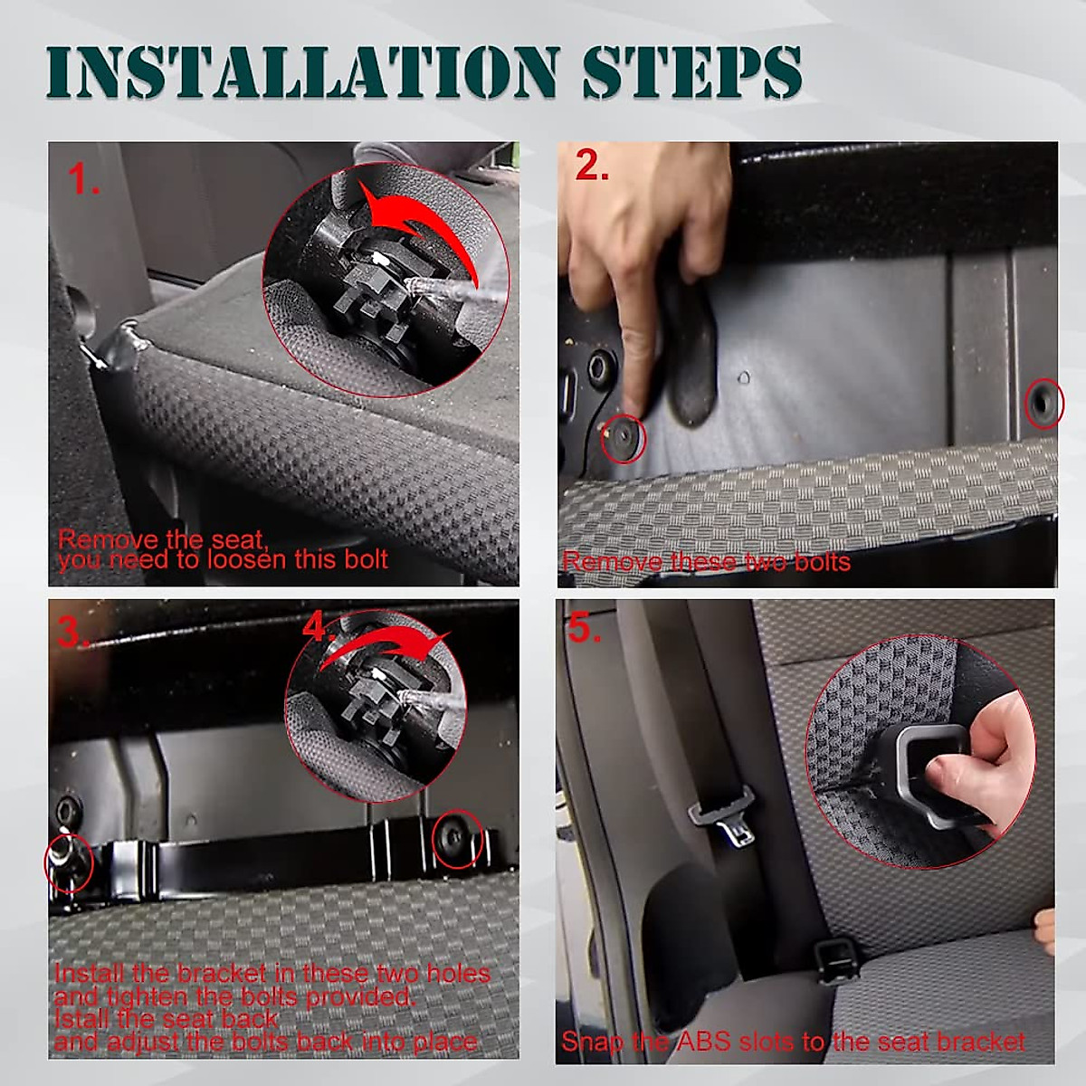 Samman Child Safety Seat Belt Bracket Mount Base ISOFIX Latch Interface Mount Bracket Universal Car Child Seat Restraint Anchor Mounting Kit Fitting ISOFIX Latch Compatible with Ford Focus