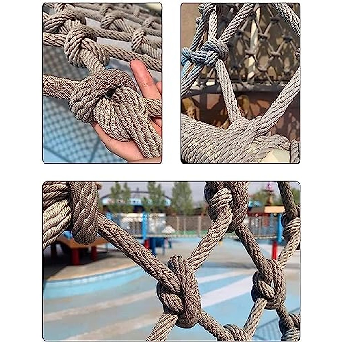 EkiDaz HXRW Rope Net Kids Climbing Frame Net Outdoor Playground Safety Net Rope Net for Kids Sturdy and Durable Playground Sets for Backyards (Size : 1 * 3m(3.3 * 9.9ft))