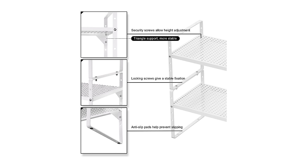 MIYUPTC Expandable Counter Organizer Shelf - Maximize Space