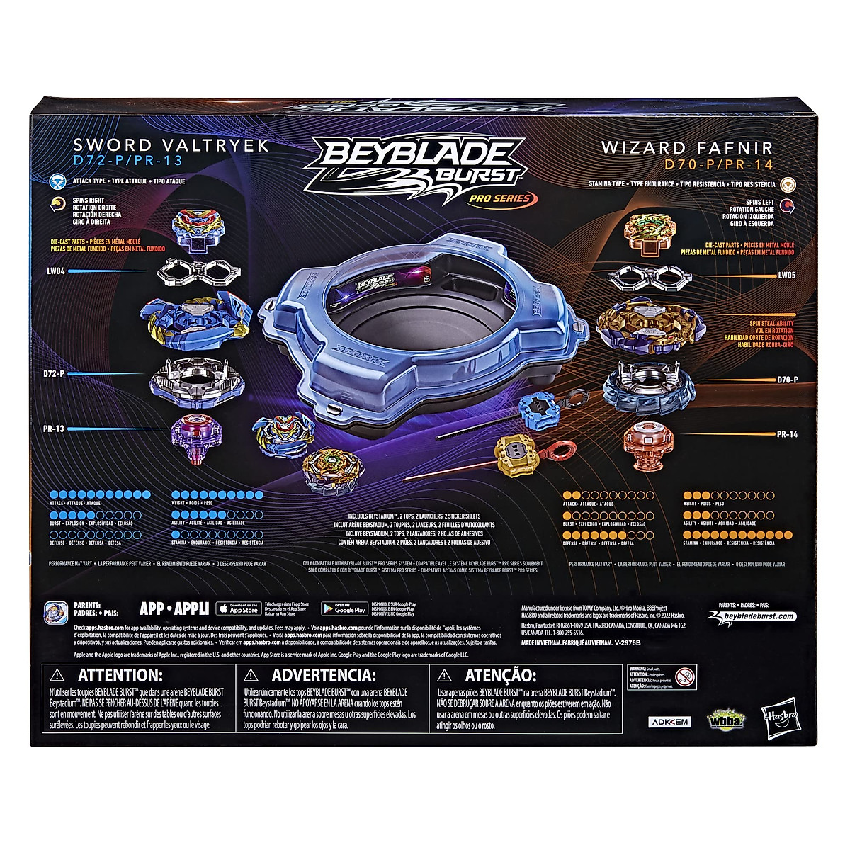 Beyblade Burst Pro Series Evo Elite Champions Pro Set - Complete Battle Game Set with Beystadium, 2 Battling Top Toys and 2 Launchers