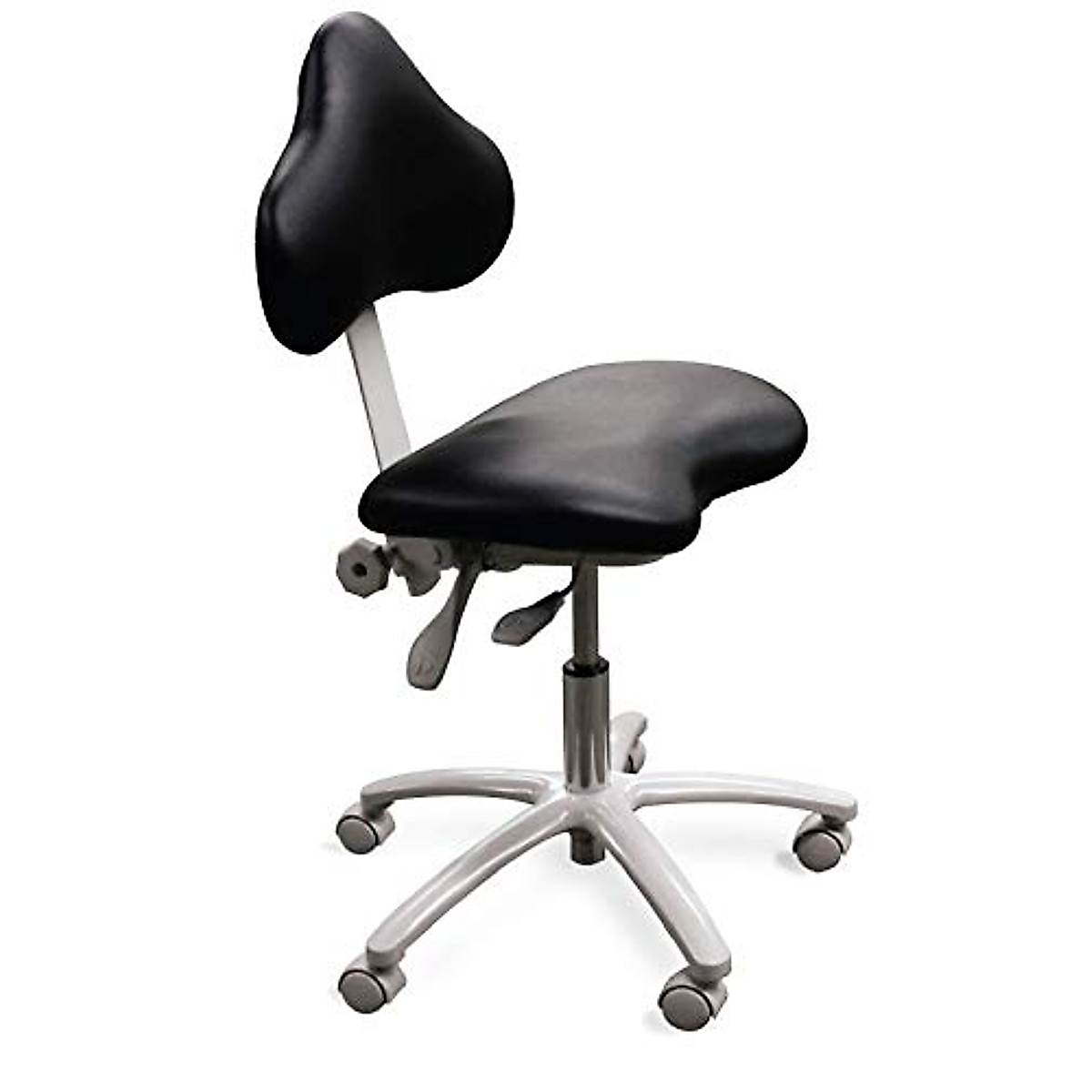 Dental Doctor Stool, Cutout Contoured Seat and Back