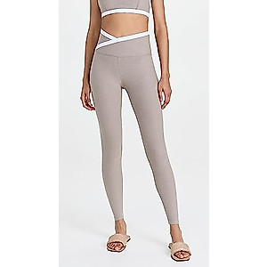 Beyond Yoga Women's Spacedye Outlines High Waisted Midi Leggings, Birch/Cloud White, S