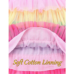 Unicorn Party Princess Birthday Pageant Rainbow 5t Little Girls Dresses,5TT50,4-5 Years(Size 120)