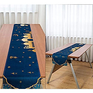 Know me Eid Mubarak Table Runner Table Decorations - Ramadan Mosque Lattern Islamic Happy Ramadan Mubarak 2021 Party Supplies Decorations
