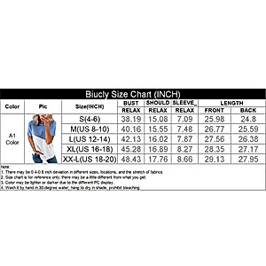 Biucly Women's Summer Casual Sexy Short Sleeve Crewneck Color Block Tee Loose Tops Tshirts for Womens 2025,US 12-14(L),Apricot,White