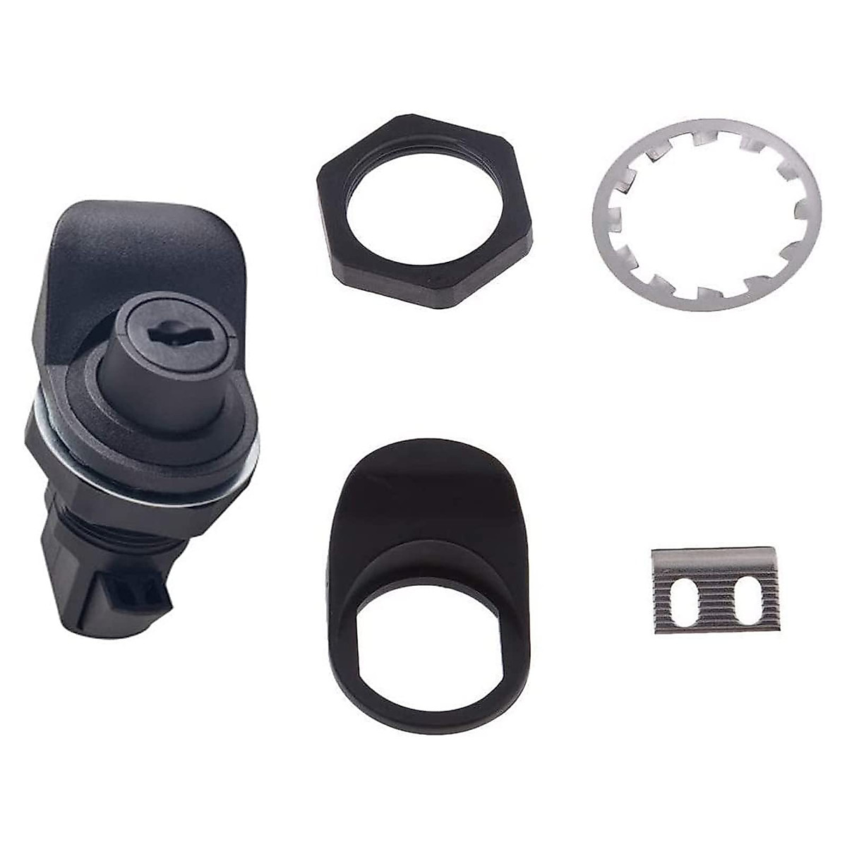 HOWDIA 2Pcs Push Button Lock Glove Box Latch, Tool Box Latch for Truck Tool Box Lock Replacement, Golf Push Cart Accessories, Marine Glove Box Plastic Tool Box Truck, Press The Switch