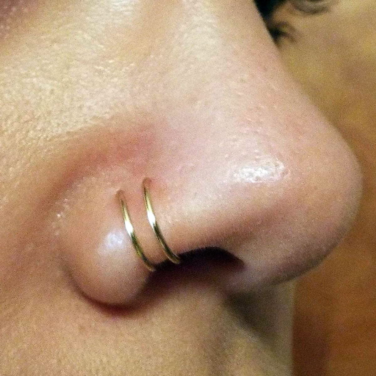 Vitaltyextracts 6Pcs Double Hoop Nose Ring Hypoallergenic Improved Softness Surgical Steel. 20 Gauge Spiral Nose Hoop Thin Nose Piercings Stainless Steel Body Jewelry for women 0.8mm*8mm