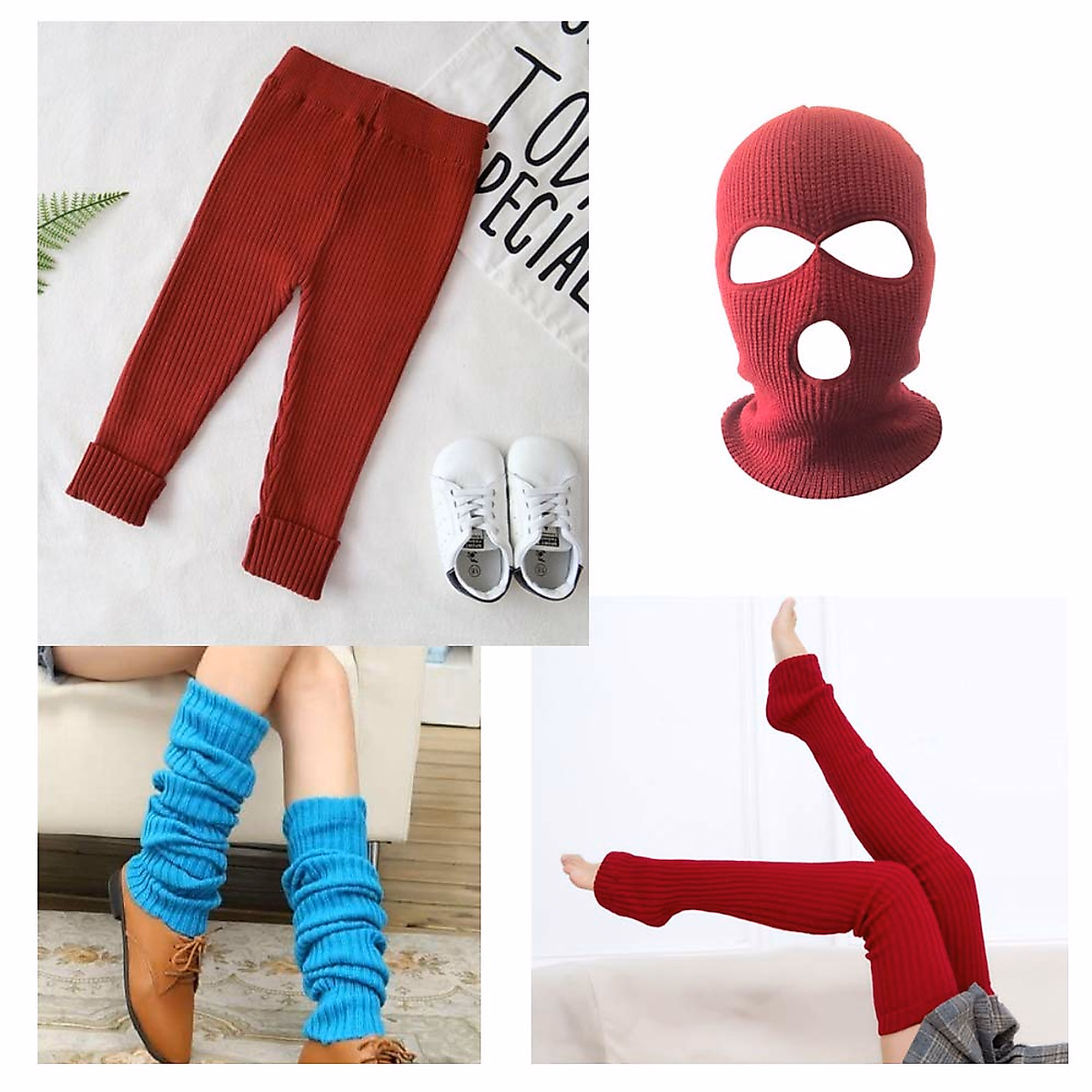 Fabric by The Yard 1 * 1 Heavy Rib 4 Ways High Stretch Knit Fabric Cotton Spandex Ribbing Fabric Good for Cuff Neck Hoody Bottom Legging Waist Band 1 Yard Wine Red