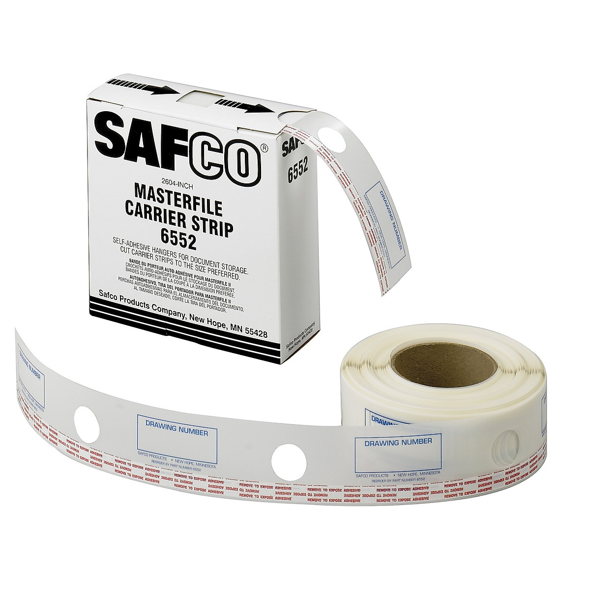 Safco Products 6552 Polyester Carrier Strips, 2.25" Wide, for use with MasterFile 2 Document Storage, Sold Separately