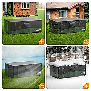 CHICLEW Outdoor Patio Furniture Cover Waterproof, Rectangular 91" L×63" W×32" H Outdoor Sectional Cover with Air Vent, Anti-UV and Windproof, Durable 420D Polyester Fabric (85”L×53”W×29”H)