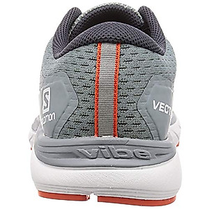 Salomon VECTUR Road Running Shoes for Men, Lead/White/Cherry Tomato, 7