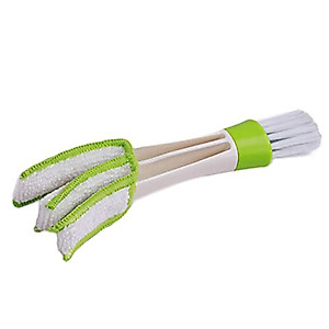 LIUCM Cleaning Brush For Air Outlet Of Two-Headed Car Air Conditioner, Soft Brush For Instrument Panel Dusting, And Cleaning Articles For Interior Decoration