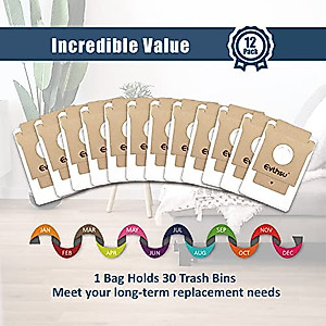 12 Pack Vacuum Bags for iRobot Roomba Bags, Replacement Parts for iRobot Roomba i7 i7+Plus(7550) i3+ i4+ i6+ i8+ j7+ (7550) s9+ I & S & J Series Automatic Dirt Disposal Bags