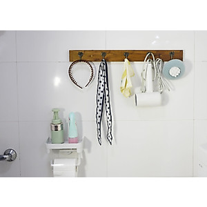 Ansdliiy Set of 2 Wall-Mounted Coat Rack, Hook Rack, 10 Dual Metal Hooks, for Coats, Bags, Keys, Hats in The Entryway, Bedroom, Living Room