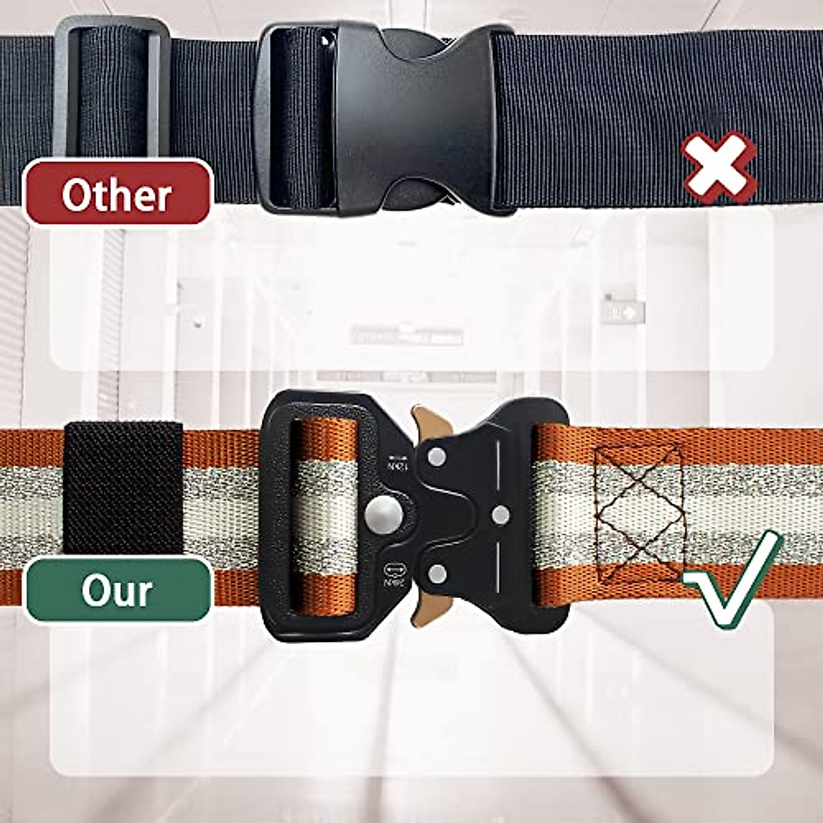 Travel Belt for Luggage - Stylish & Adjustable Add a Bag Luggage Strap for Carry On Bag - Airport Travel Accessories for Women & Men (Silver Brown)