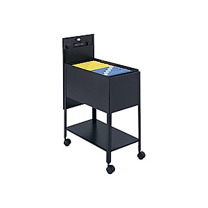 Safco Extra Deep Mobile Tub File, Rolling File Cart, Fits Letter and Legal-Size Hanging Folders, Includes a Locking Lid and 2 Keys