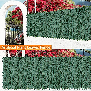 Artificial Ivy Privacy Fence Screen Artificial Hedges Fence Vine Leaf Decoration Lattice Panels for Outside Ivy Privacy Screen Fence Panel