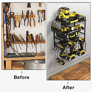 LMAIVE Power Tool Organizer, Tool Organizers and Storage, Drill Holder Wall Mount, Power Tool Organizer Wall Mount, Power Tool Storage Rack, Drill Storage Rack Drill Holder Rack