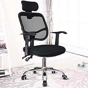 MayNuo Chair Lifting Swivel Chair Office Desk Chair Mesh Backrest Ergonomic Computer Chair Leisure Chair Cushion Chair Game Chair/Blue