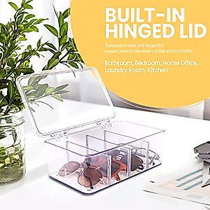 Utopia Home Eye Glasses Holder (Pack of 3) - Premium Sunglass Organizer - Eyeglass Holder & Glasses Storage Organizer for Sunglasses, Reading Glasses & Accessories (Clear)