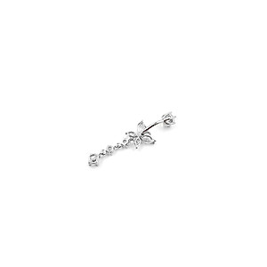 Musegetes Sterling Silver Belly Button Rings, Real 925 Sterling Silver, Butterfly CZ Belly Rings, 14G Navel Piercing Rings, High Polished Smooth Surface, Sterling Silver, cubic zirconia