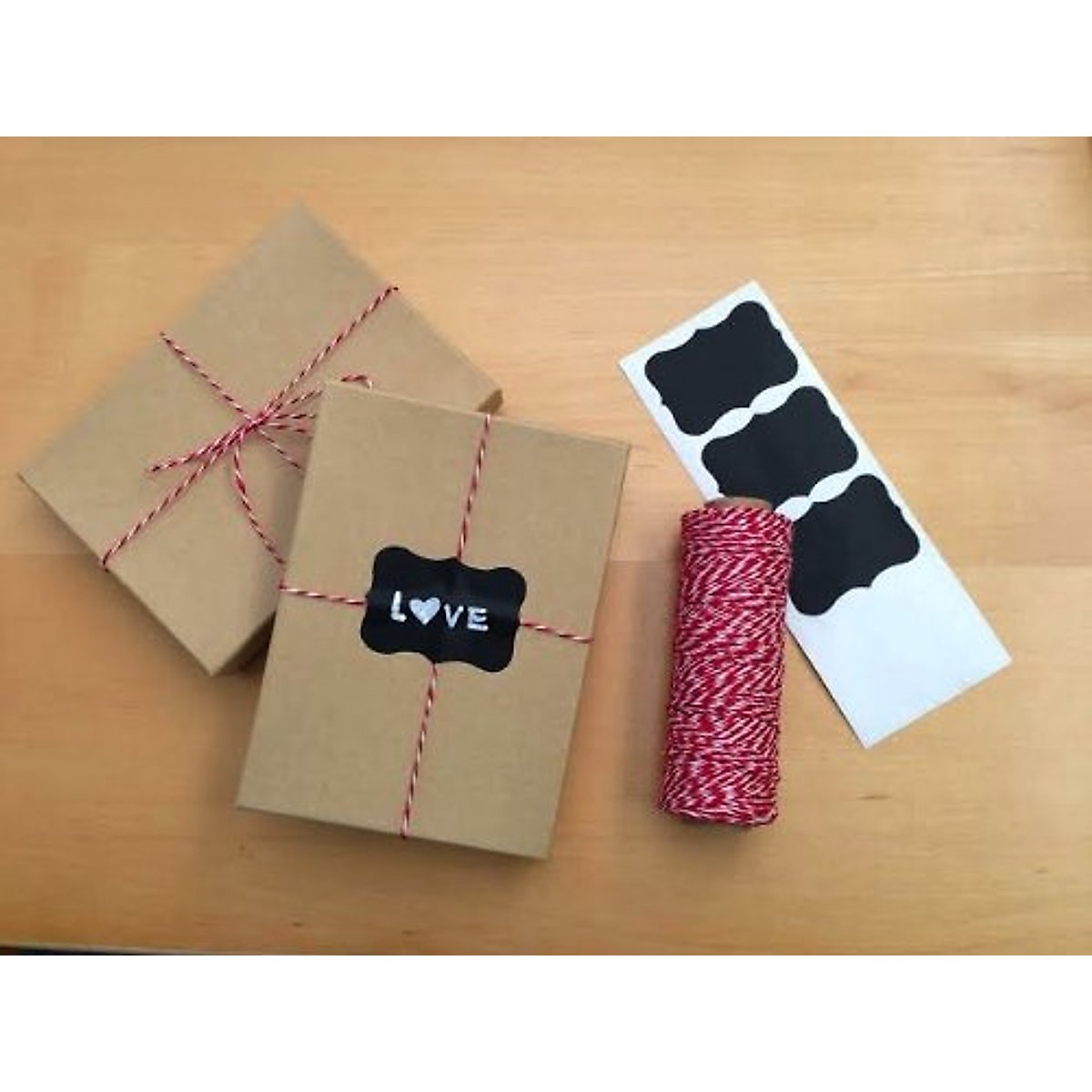 Allydrew Set of 24 Chalkboard Labels in Various Sizes for Organizing, Labeling, and Weddings - Fancy Rectangle