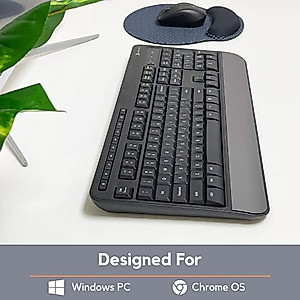 X9 Wireless Keyboard and Mouse Combo - 3 in 1 Workflow Trio - 114 Key Cordless Keyboard and Mouse Combo with Mouse Pad - 2.4G USB Wireless Mouse Keyboard Combo for Laptop, Computer, PC & Chrome