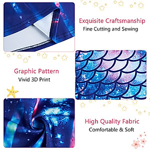 Funnycokid Girls Mermaid Dresses Summer Sundress Kids Sleeveless Outfit Birthday Dress Size 6 Size 7 Spring Twirl Clothes 6-7 Years