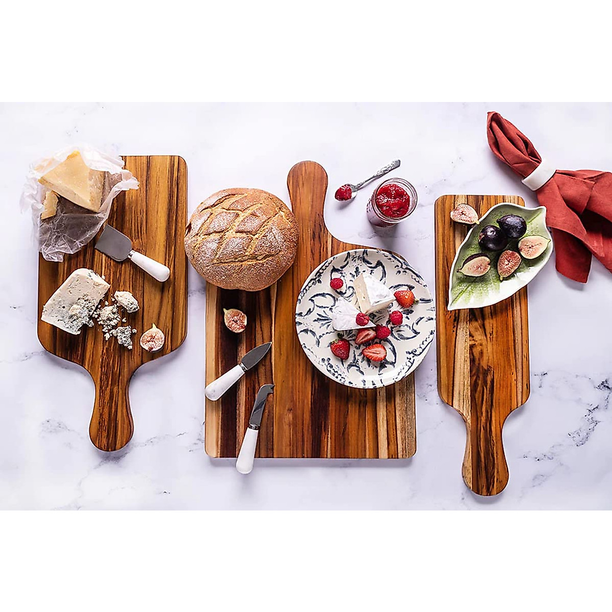 TeakHaus Marine Collection Edge Grain Charcuterie Paddle Board