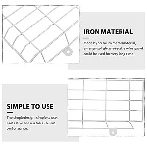 PRETYZOOM Emergency Light Protection Cover: Metal Wired Guard For Exit Sign, Emergency Sign Protective Cover, Wall Mounted Exit Sign Protected Cage for School Office Gym (420 * 220 * 40mm)