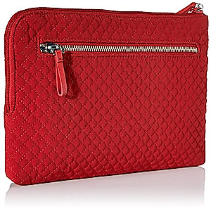 Vera Bradley Women's Microfiber Wristlet With RFID Protection, Cardinal Red, One Size