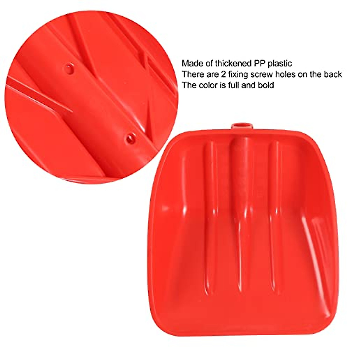 Plastic Garden Shovel, Red Easy To Install Snow Shovel for Rubbish for Fallen Leaves(41 X 37cm / 16.1 X 14.6in)