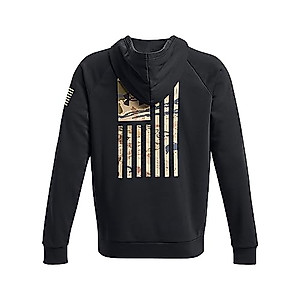 Under Armour mens Freedom Flag Fleece Hoodie, (002) Black / / None, Medium