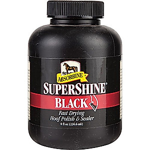 Absorbine SuperShine Hoof Polish & Sealer, Black, 8oz