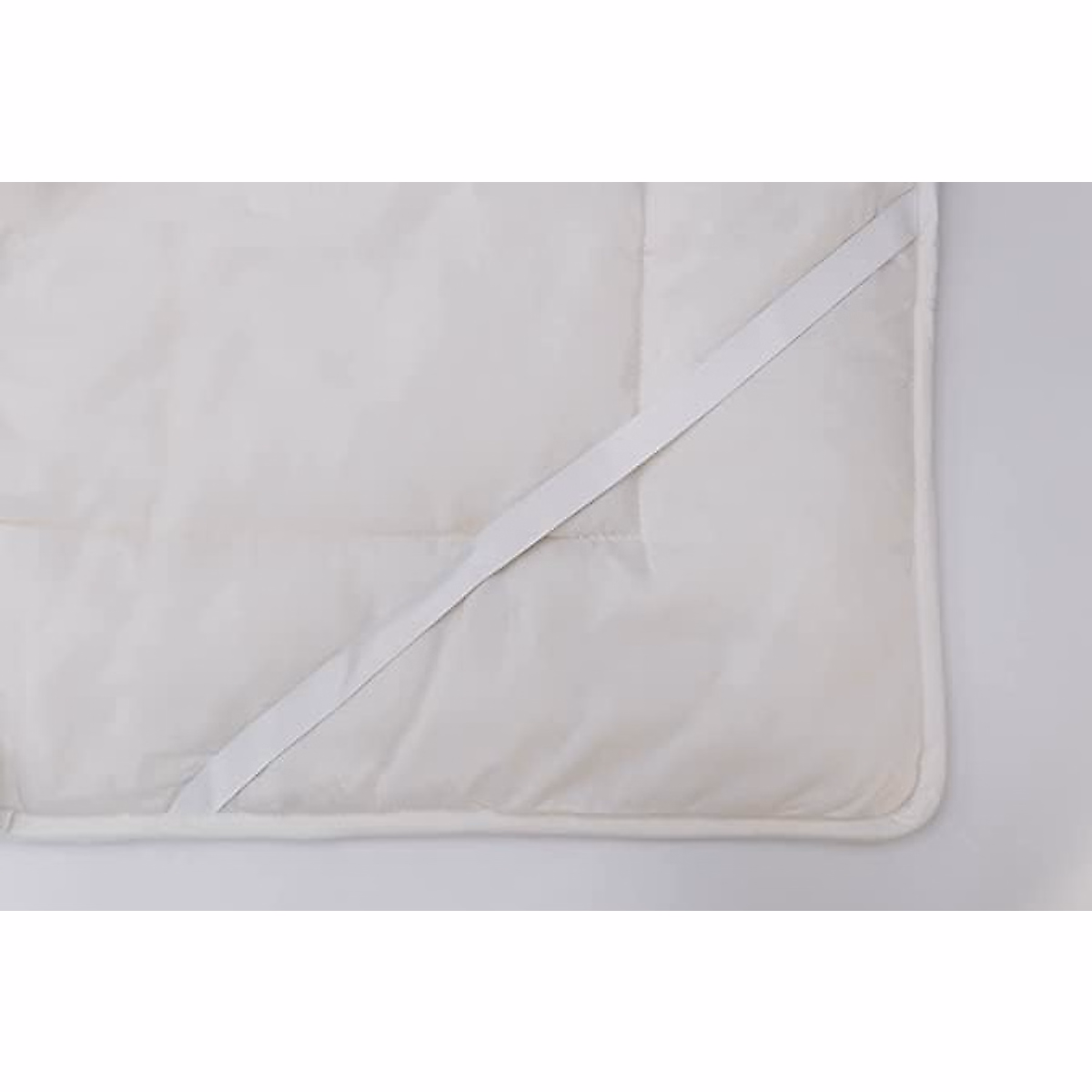 OrganicTextiles 100% Natural Australian Wool Mattress Pad with Organic Cotton Cover (King Size), Moisture Wicking, Luxurious Soft Feel, Baffle Box Stitching, Temperature Regulation, Machine Washable