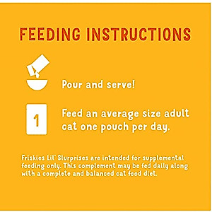 Purina Friskies Cat Food Complement Variety Pack, Lil’ Slurprises Shredded Chicken & Surimi Whitefish - (18) 1.2 oz. Pouches
