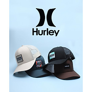 Hurley Men's Caps - Fairway Trucker Mesh Panel Baseball Cap Trucker Hat - Snap Back Hats for Men, Size One Size, Team Red