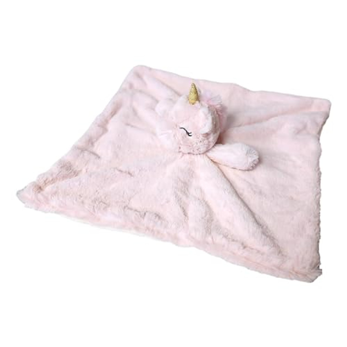 SONA G DESIGNS Unicorn Lovey Lovie Security Blanket with Rattle -Can be Custom Personalized (Pink Unicorn with Embroidered Name)