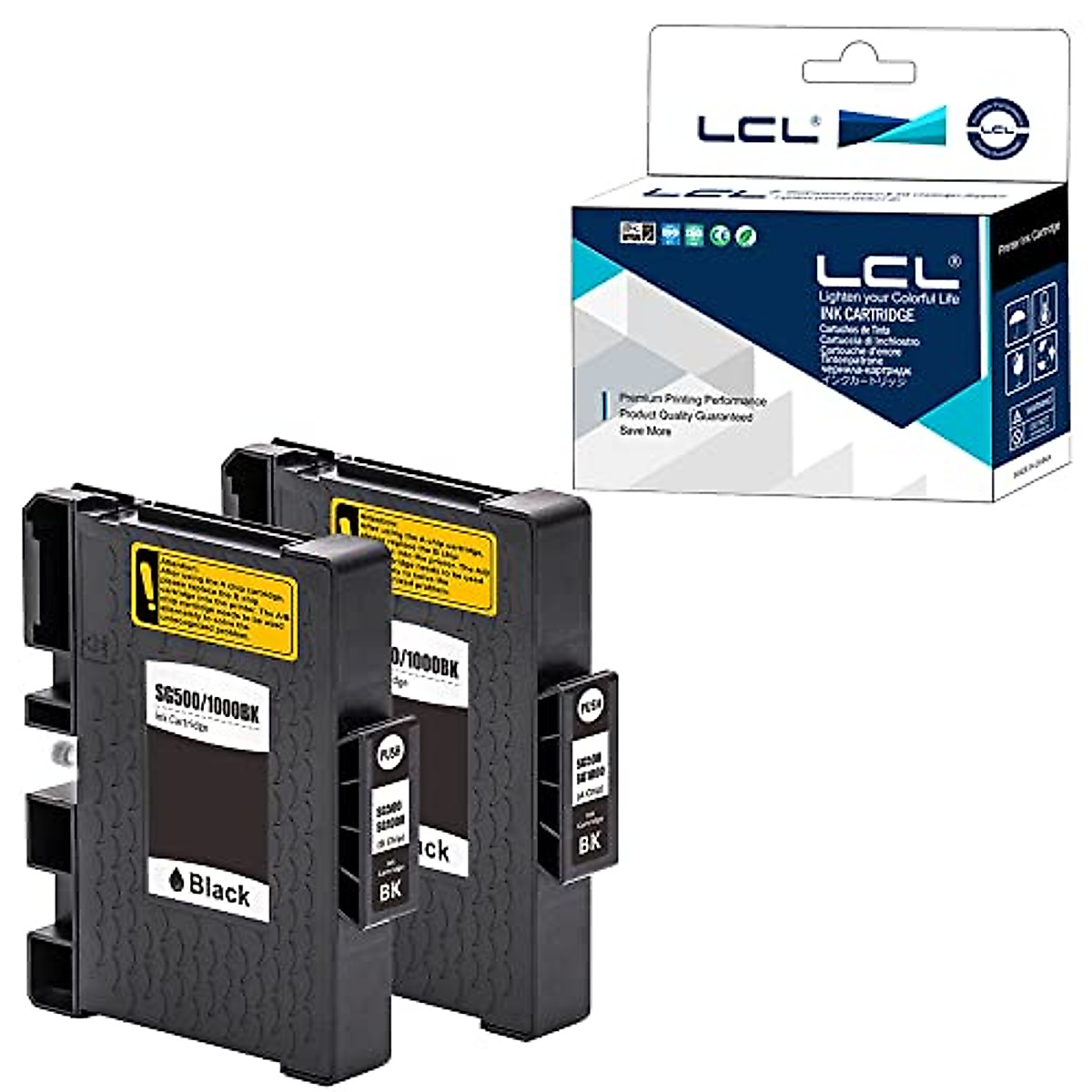 LCL Compatible Sublimation Ink Replacement for Virtuoso Sawgrass SG500 SG1000 PRINTAN Dink High Yield (2-Pack Black)