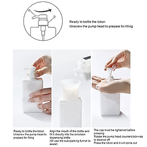 FIYO 100ML 3Pcs Plastic Bottles with Pump Dispenser, Liquid Soap Bottle Lotion Container Portable Travel Empty Shampoo Pump Bottles for Home Travel Use(Blue)