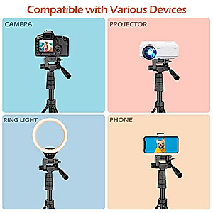 Aureday 67" Phone Tripod&Camera Stand, Selfie Stick Tripod with Remote and Phone Holder, Perfect for Selfies/Video Recording/Vlogging/Live Streaming