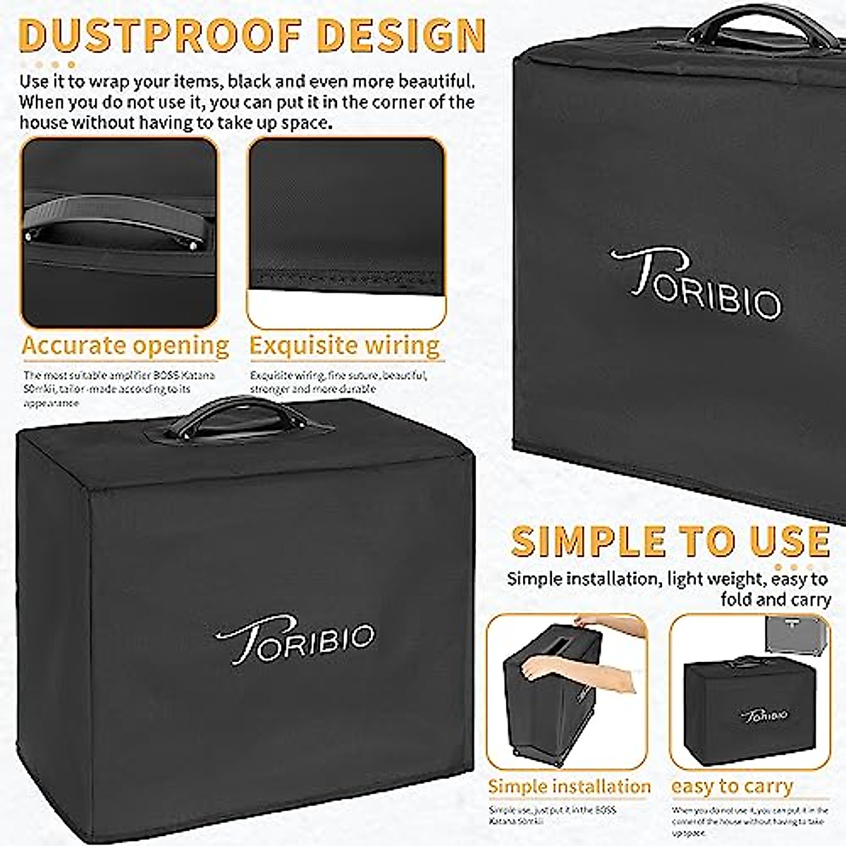 Amp Cover, TORIBIO Dust Cover Protector Case, Guitar Amplifier Dust Cover - Protection from Dust and Spills - Great Fit for Amplifier BOSS KATANA 100MKII