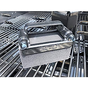 Grillmaster Grill Brick Holder by US Pumice, Made of Aluminum, Reusable Grill Stone Cleaning Brick Holder, Adjustable Clamps, Fits Multiple Sizes of Bricks, Avoid Burnt Hands, Work Safe, FMP 133-1189