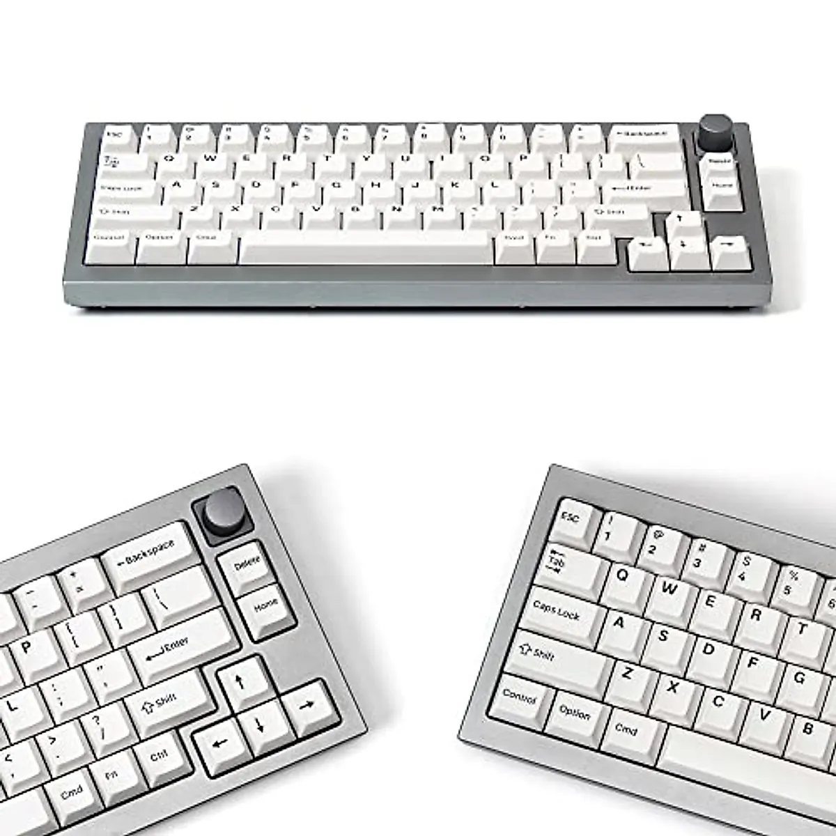 Keychron Double Shot Cherry PBT Keycap Full Keycap Set (219 Keys) - Black on White