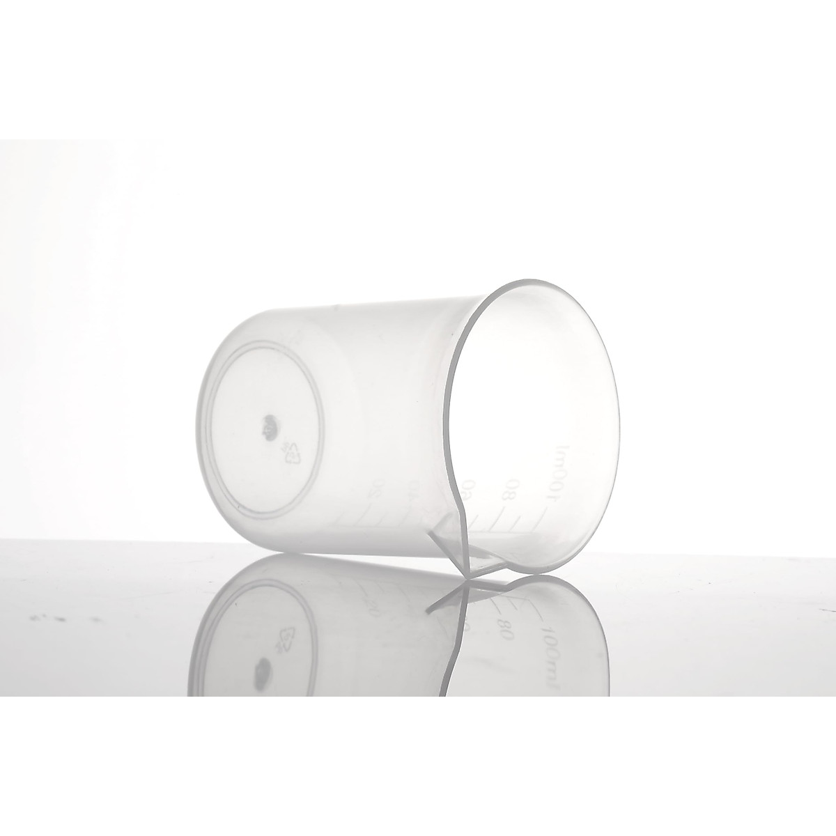 12 Transparent 3.4 Oz Laboratory Measuring Cups, 100ml Plastic Beakers For Scientific Experiments And Liquid Measurement