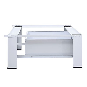 Tidyard Washing and Drying Machine Pedestal with Storage Drawer Non Slip Steel Dryer Stand White 27.2 x 27.2 x 12.8 Inches (W x D x H)