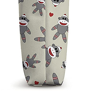 Sock Monkey Studio Cute Sock Monkey Pattern On Tan Tote Bag