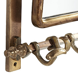 Deco 79 Wall Shelf, 16" L x 9" W x 20" H, Brown