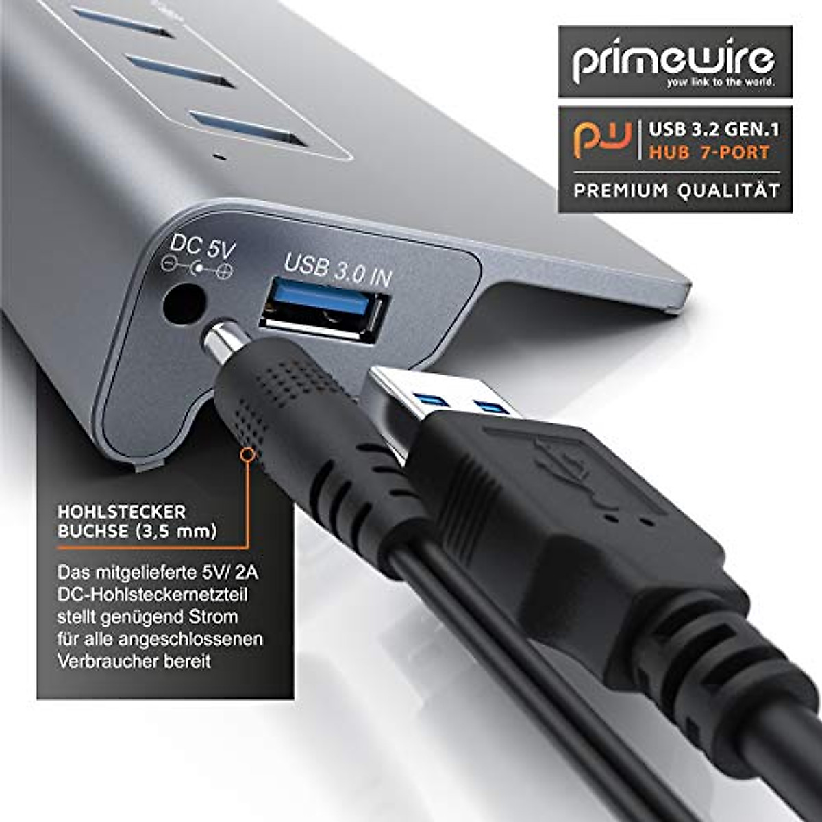 USB 3.0 Hub, Tendak 8 Ports Powered USB Hub Splitterwith Individual On/Off Switches and 5V/4A Power Adapter for PC Laptop HDD Disk Mac Pro/Mini